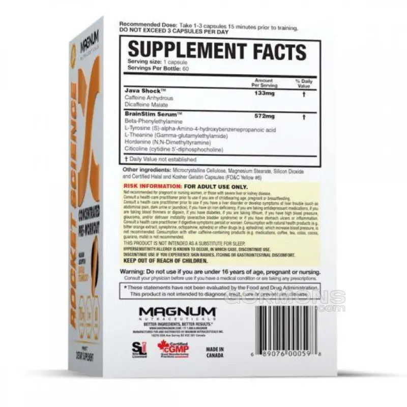 Buy Online Енергетик Magnum Rocket science 60 caps Magnum (€ 32).