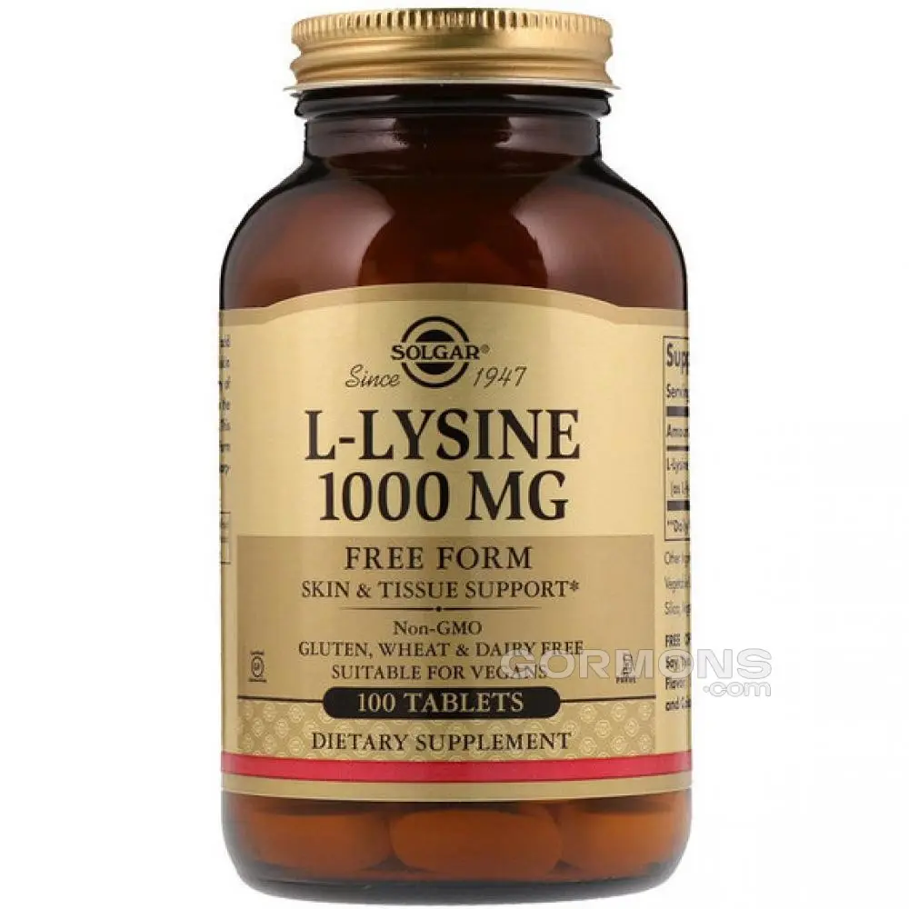 Buying Лизин Solgar L-Lysine 1000 mg - 100 tab Solgar (€ 31).